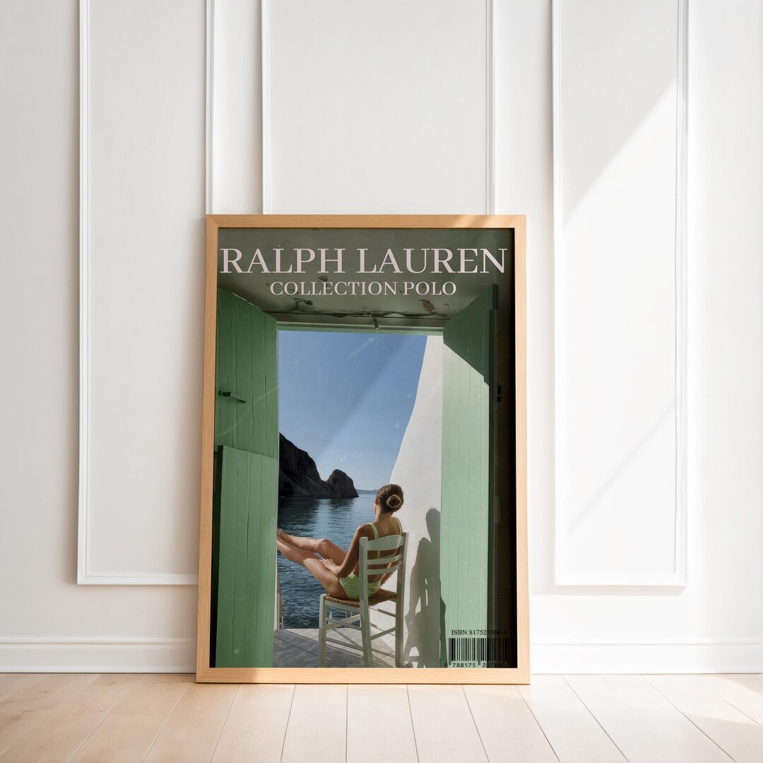 Ralph Lauren Poster, Vintage Fashion Magazine Poster, Retro Fashion ...
