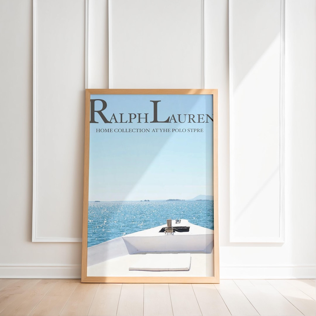 Ralph Lauren Poster, Vintage Fashion Magazine Poster, Retro Fashion ...