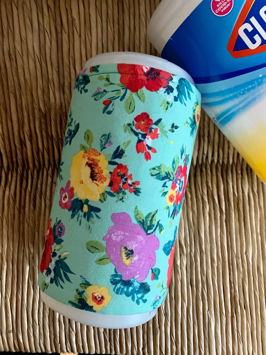 Valentines Day Gift Floral Wipes Tube Cover – Handmade Clorox Wipes ...
