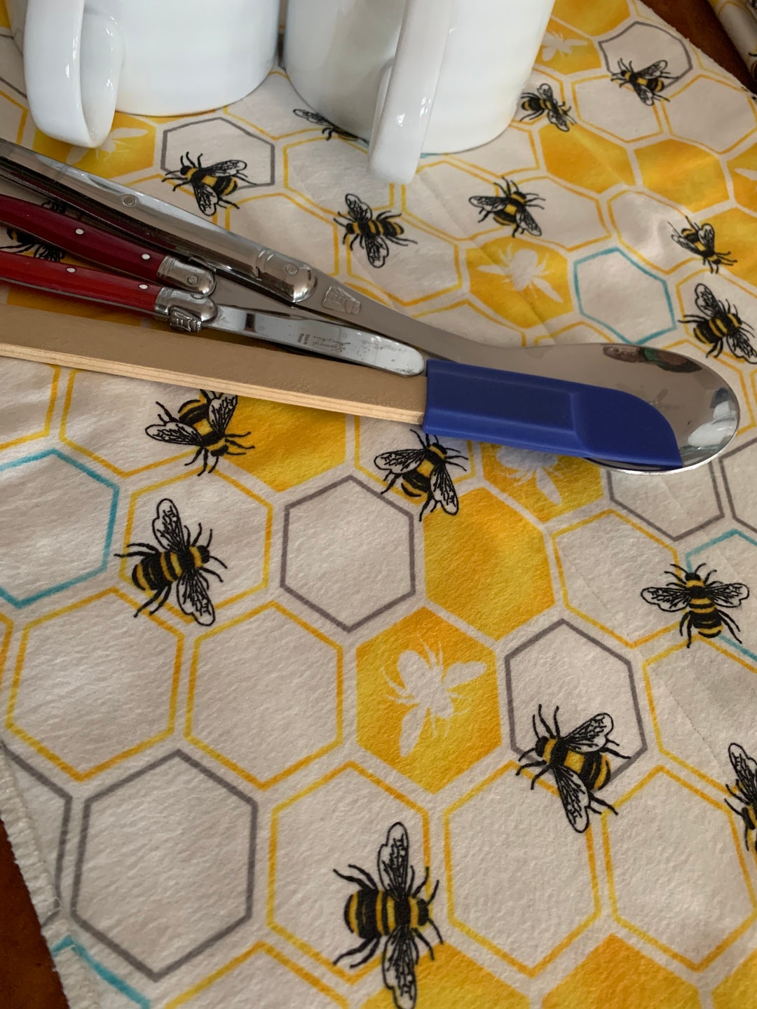 Kitchen Dish Mat Bees Kitchen Dish Mat Sustainable Gift Kitchen Drying ...