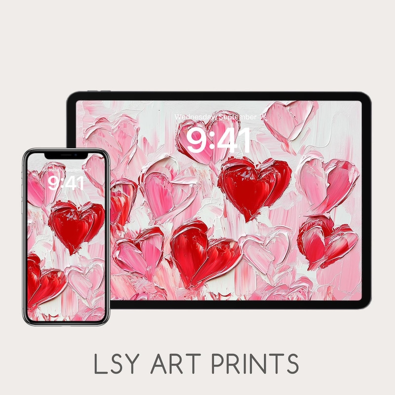 Preppy Heart Wallpaper - Etsy