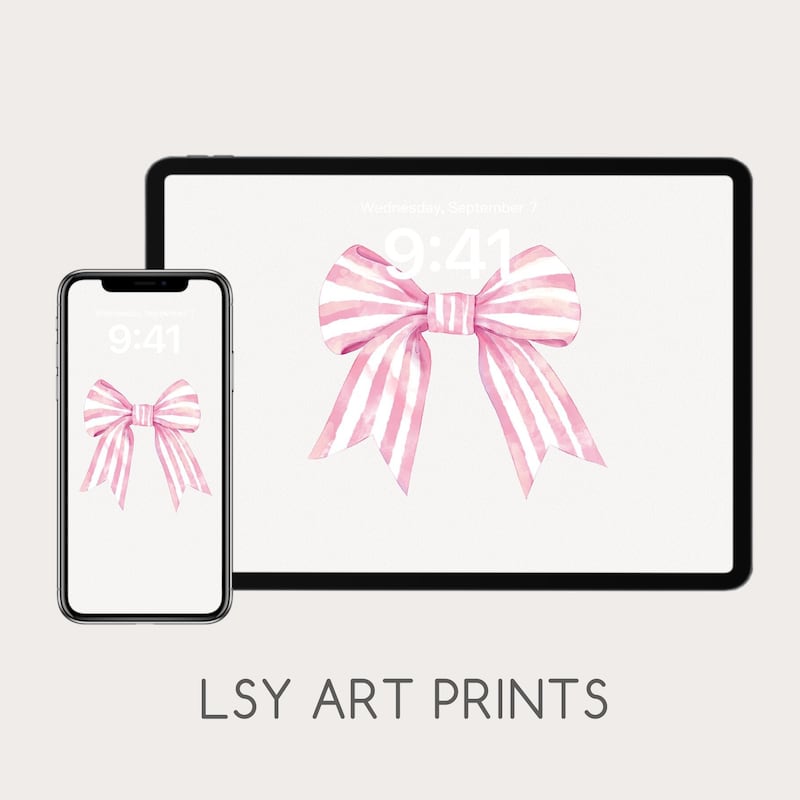 Preppy Wallpaper With Bows - Etsy