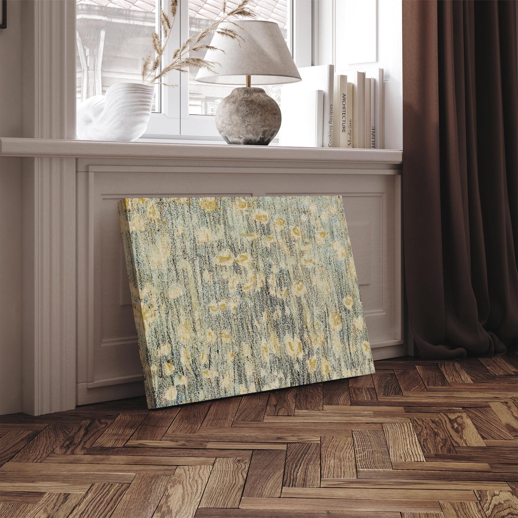 Abstract Floral Framed Wall Art, Floral Oil Painting Print, Abstract ...