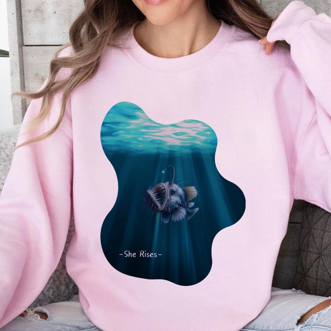 Angler Fish Gifts Png, Angler Fish Lovers, She Rises, Black Seadevils ...