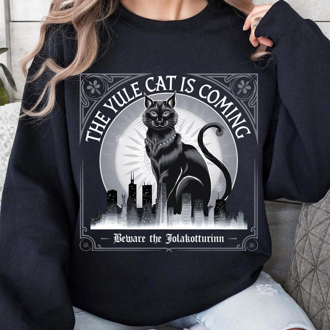 The Yule Cat is Coming Png, Jolakotturinn Christmas Png, Holiday Winter ...