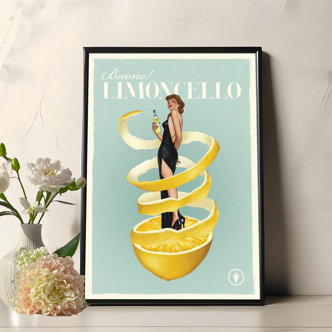 Limoncello Lemon Movie Poster Rome Decor Movie Gift Wall Art Canvas ...