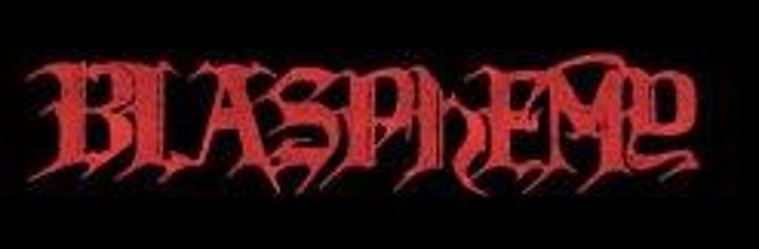 Blasphemy Red Logo 121028 1 247X8 Sublimated Patch Badge Applique Iron ...