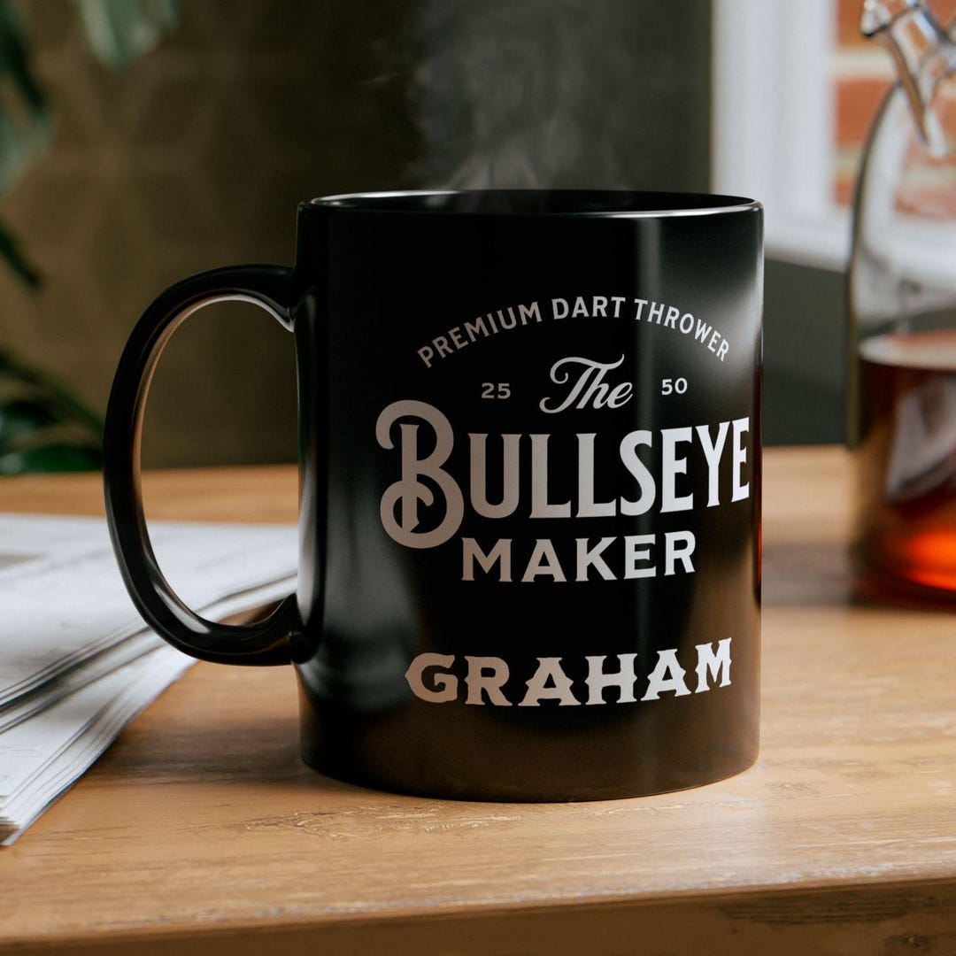 Personalized Dart Mug Bullseye Maker Gifts Ideas Presents for Mom Dad ...