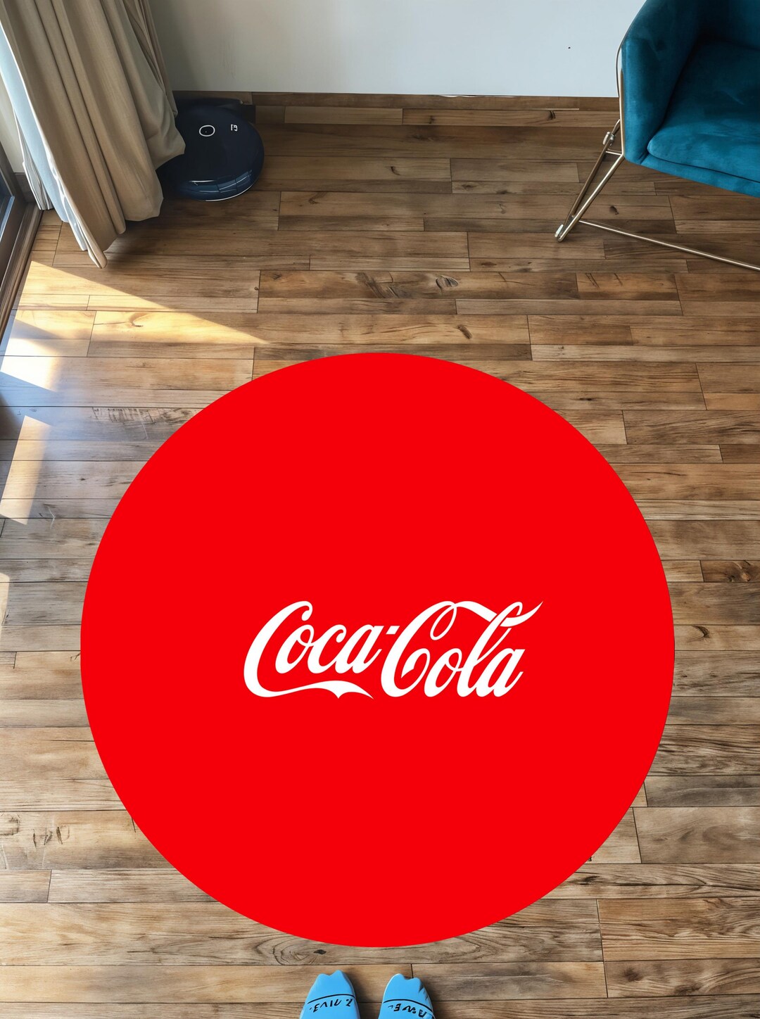 Coca Cola Rug,drink Rug,coke Rug,cola Pattern Rug,round Rug,durable Tug ...