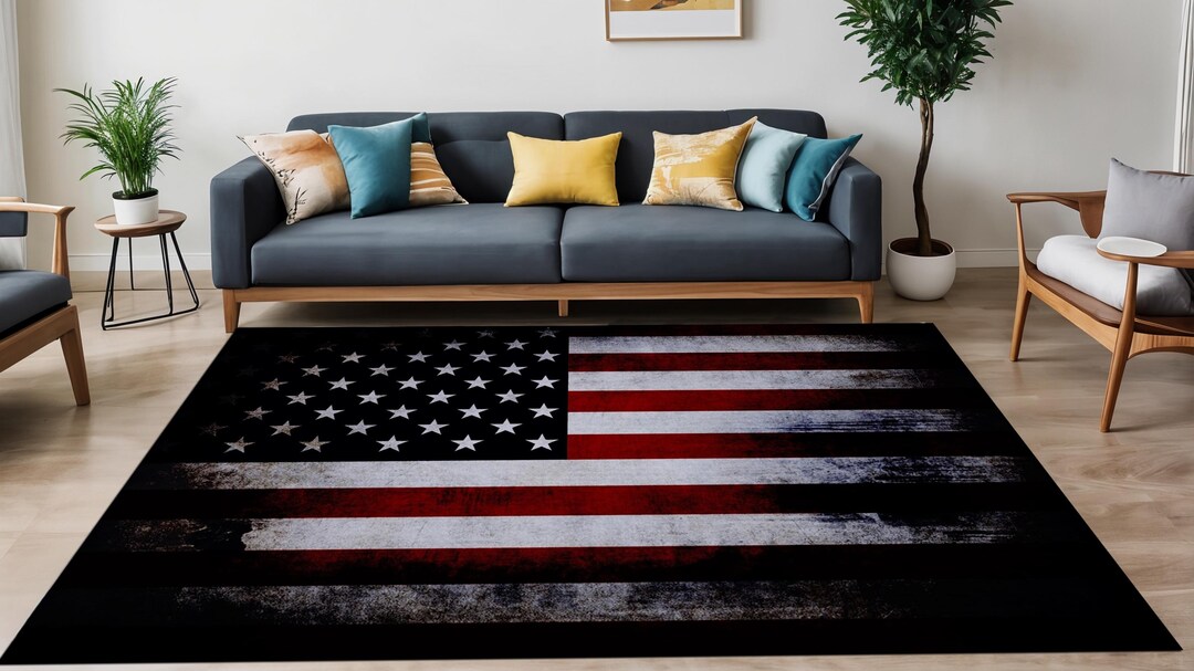 Us Flag,flag Pattern Rug,american Rug,united States Rug,geometric Rug ...