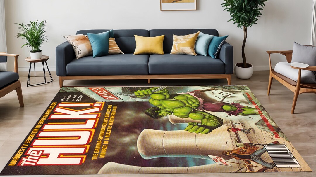 Hulk Pattern Rug,magazine Cover,comic Rug,amazing Rug,super Hero ...