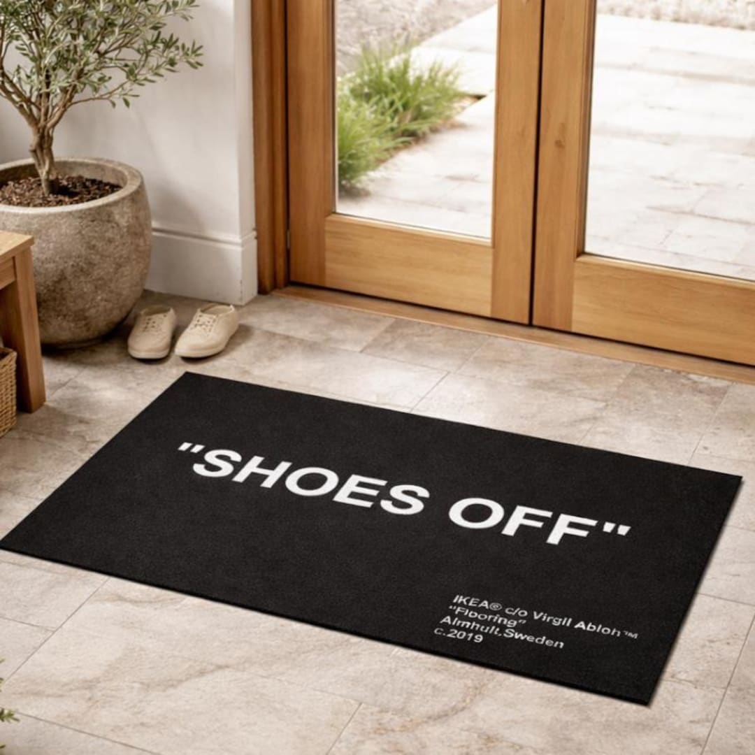 Shoes off Welcome Mat, Modern Door Mat, Sneakerhead Decor,durable Mat ...