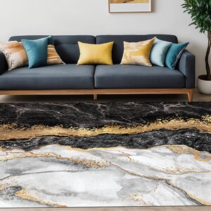 Black and White Rug,police Rugs,best Model Rugs,rugs for Area,non-slip ...