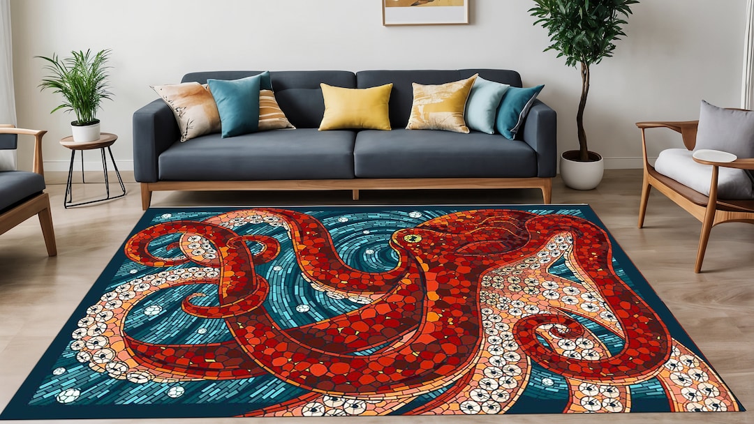 Animal Rug,octopus Rug,octopus Pattern Rug,sea Rug,summer Rug,popular ...