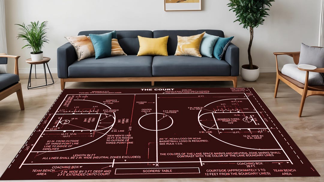 Court Rug,basketball Court Rug,boys Room Rug,nursery Rug,play Room Rug ...