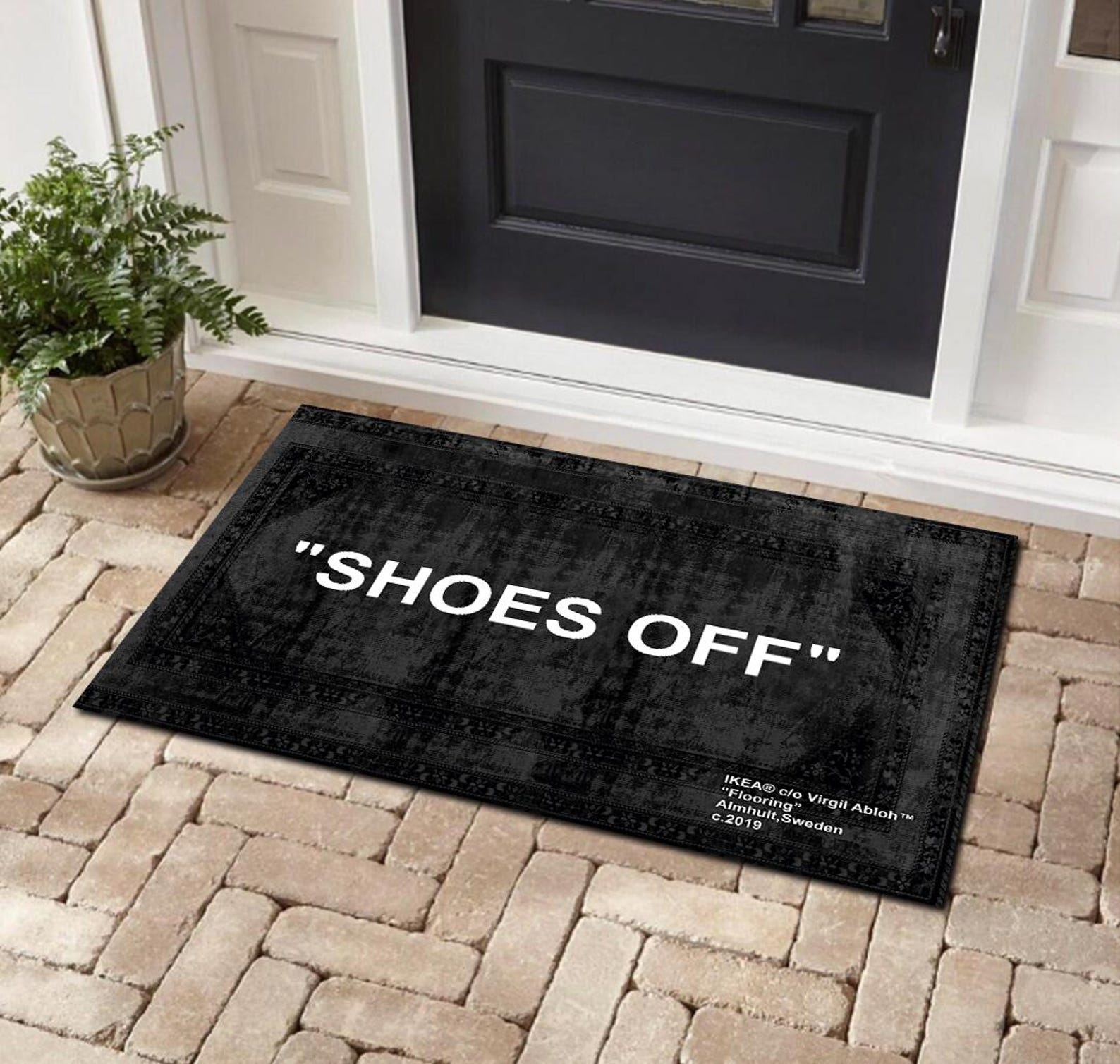Funny Shoes off Welcome Mat, Please Remove Shoes Doormat, Entryway Rug ...