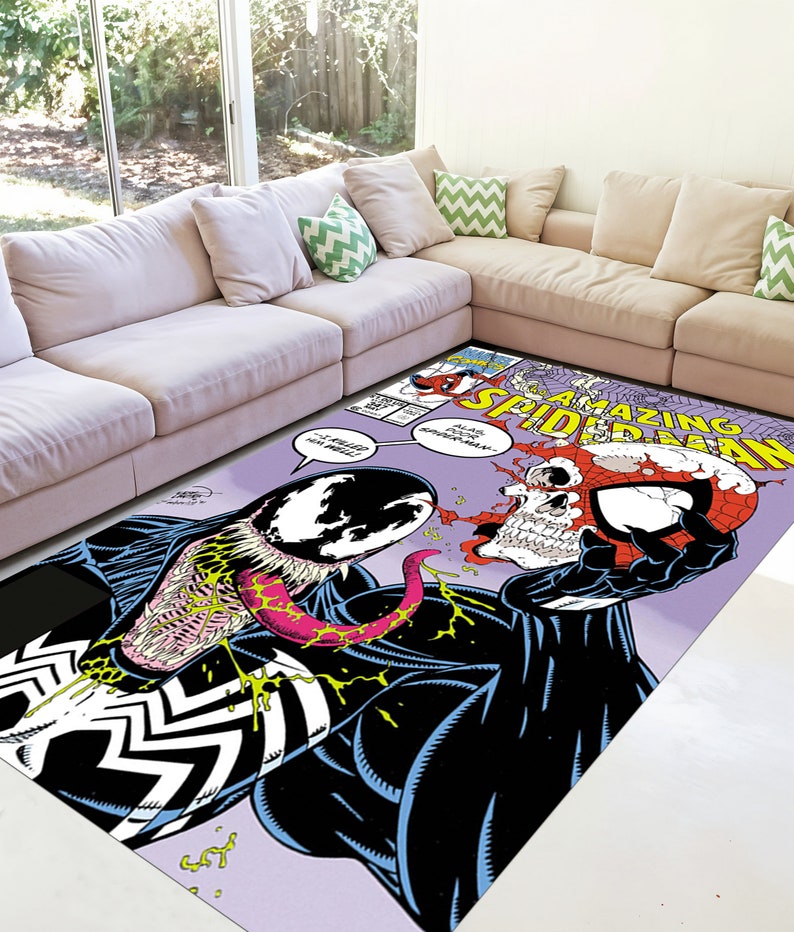 Spiderman Rug,spider Man Comic Rug,amazing Rug,superhero,cover Cartoon ...