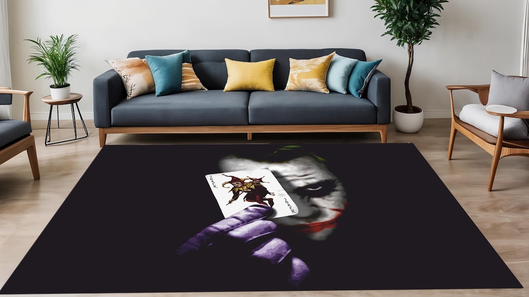 Joker Rug,joker Pattern Rug,dark Rug,hift Ideas,kitchen Decor,rug for ...