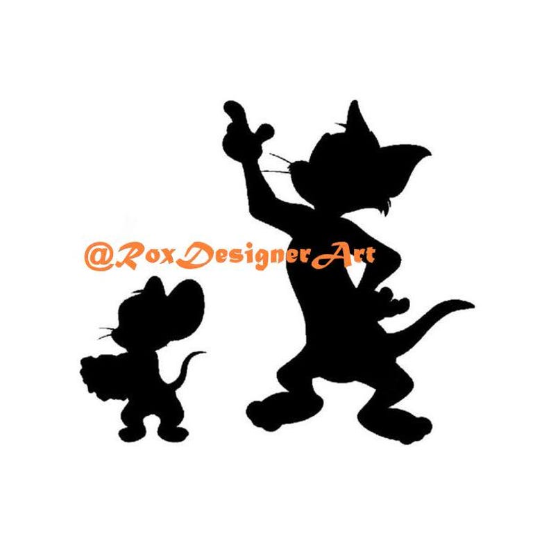 Tom and Jerry SVG Digital Cut File for Cricut, Silhouette, Engraving ...