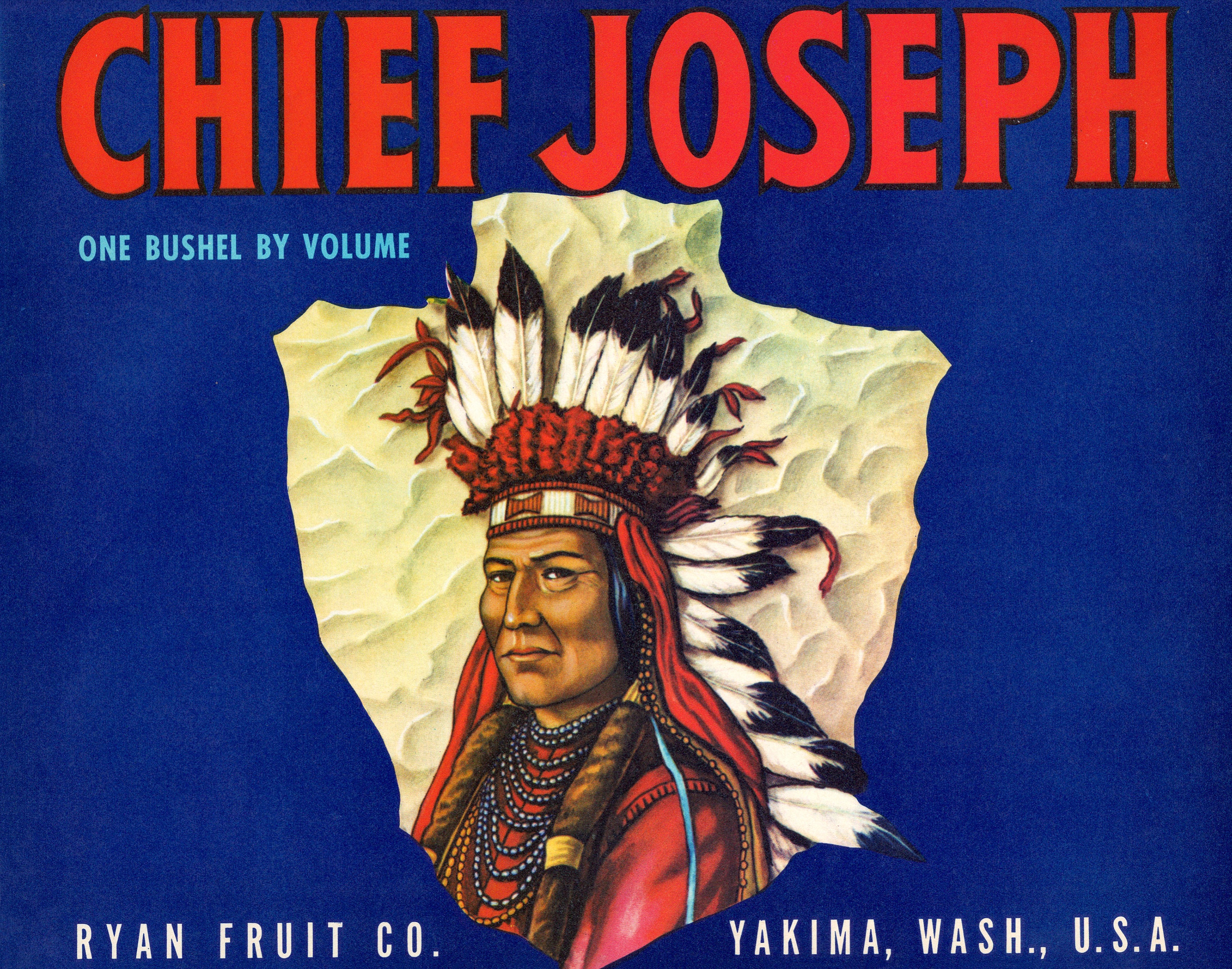Printable Digital Download Art Vintage Fruit Crate Label Chief Joseph ...