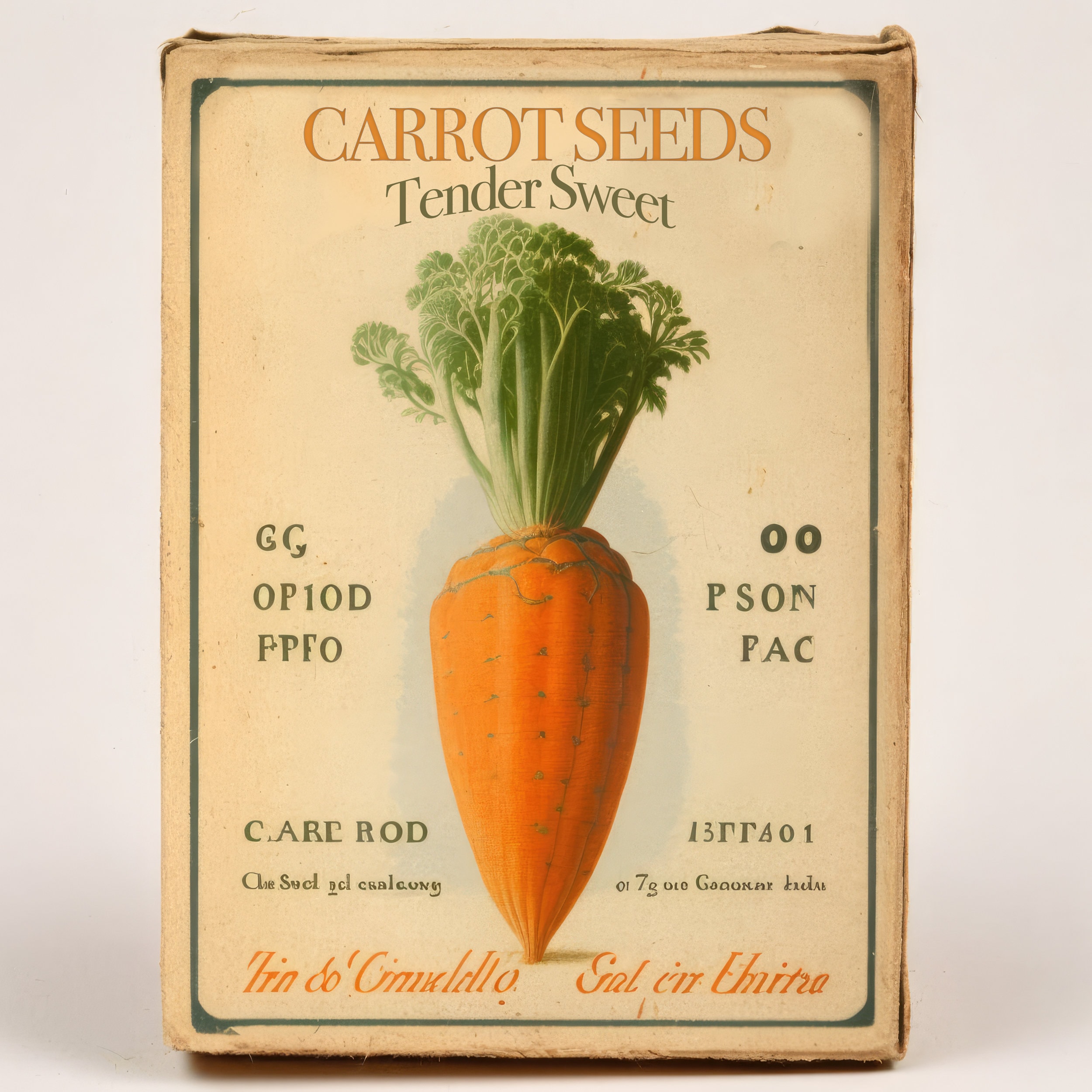Vintage Seed Packets Carrot, Tomato, Lettuce, Corn Four Digital ...