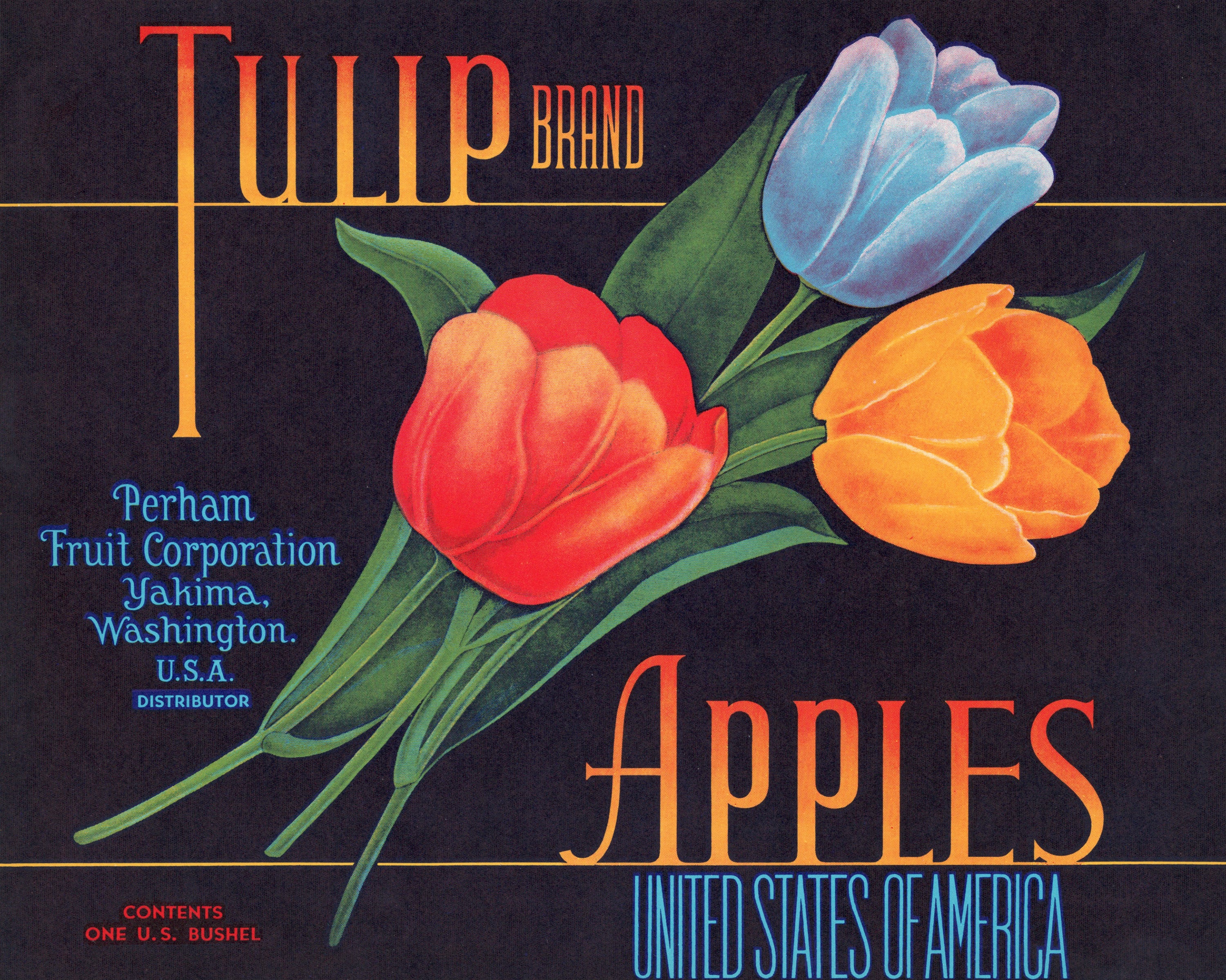 Printable Digital Art Vintage Fruit Crate Label Tulip Brand - Etsy