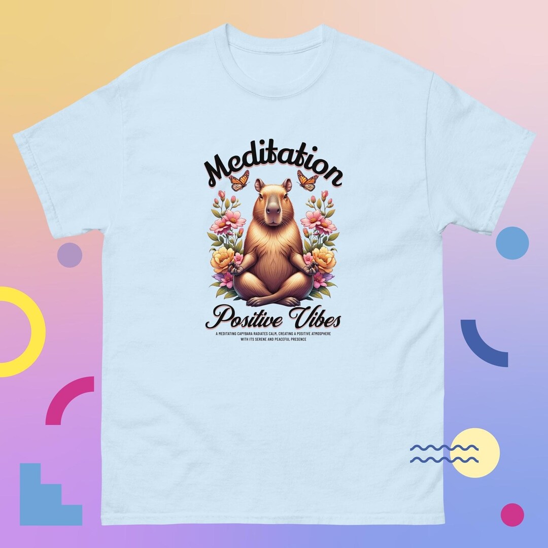 Capybara Meditation Relax Capybara Funny Vibe Gift T-shirt - Etsy