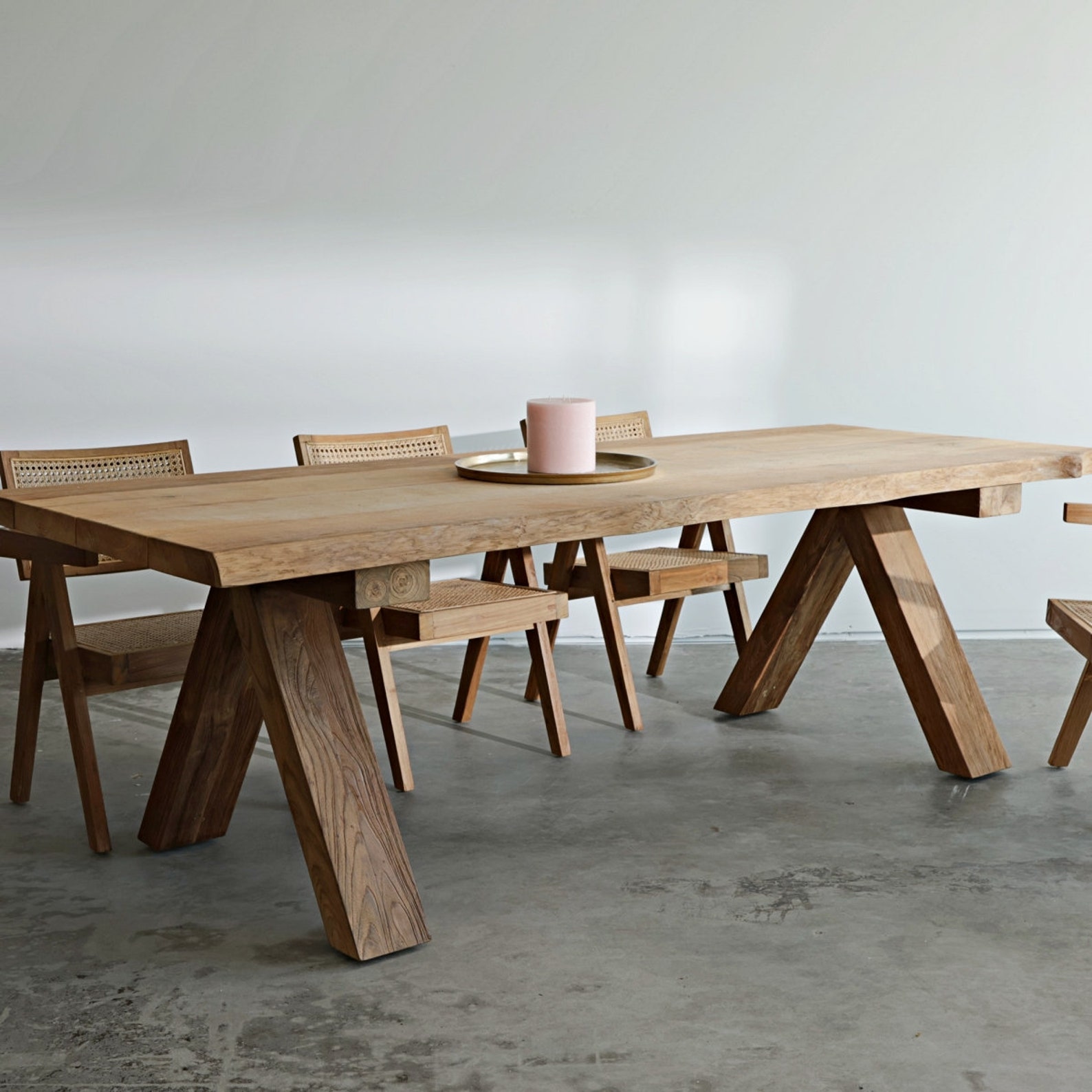 Handcrafted Solid Teakwood Dining Table FSC Certified Reclaimed Wood ...