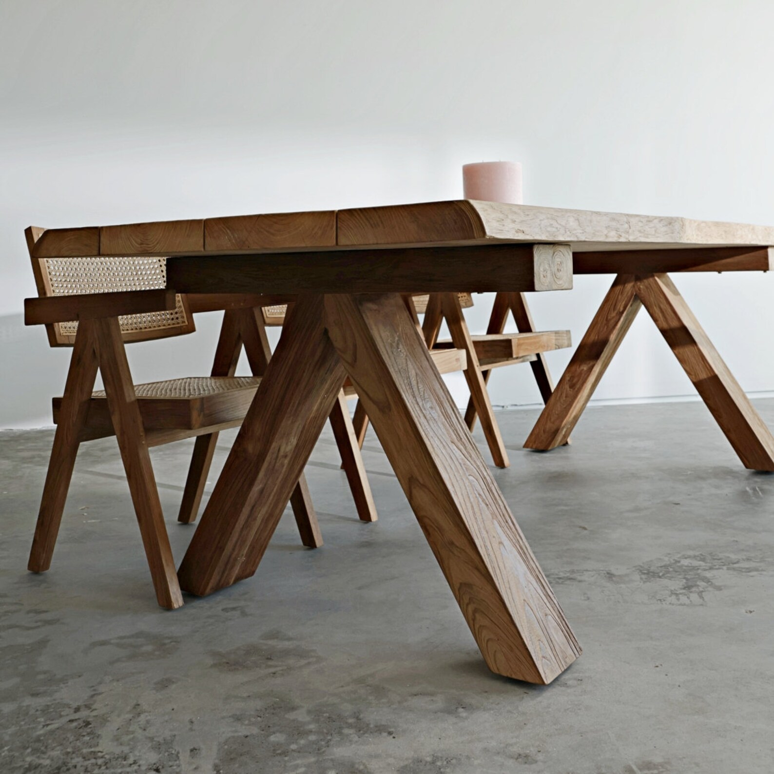 Handcrafted Solid Teakwood Dining Table FSC Certified Reclaimed Wood ...