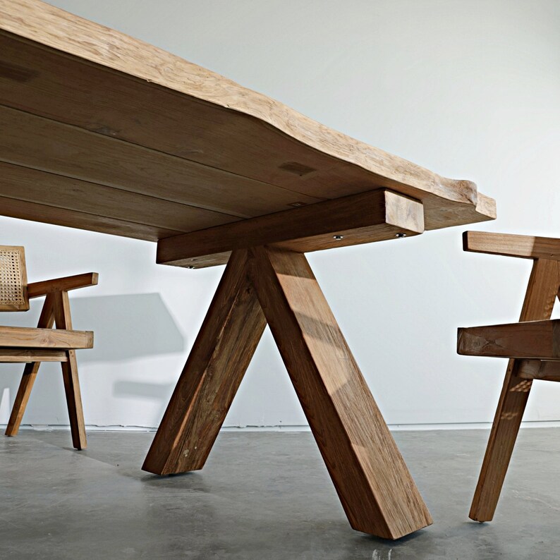 Handcrafted Solid Teakwood Dining Table FSC Certified Reclaimed Wood ...
