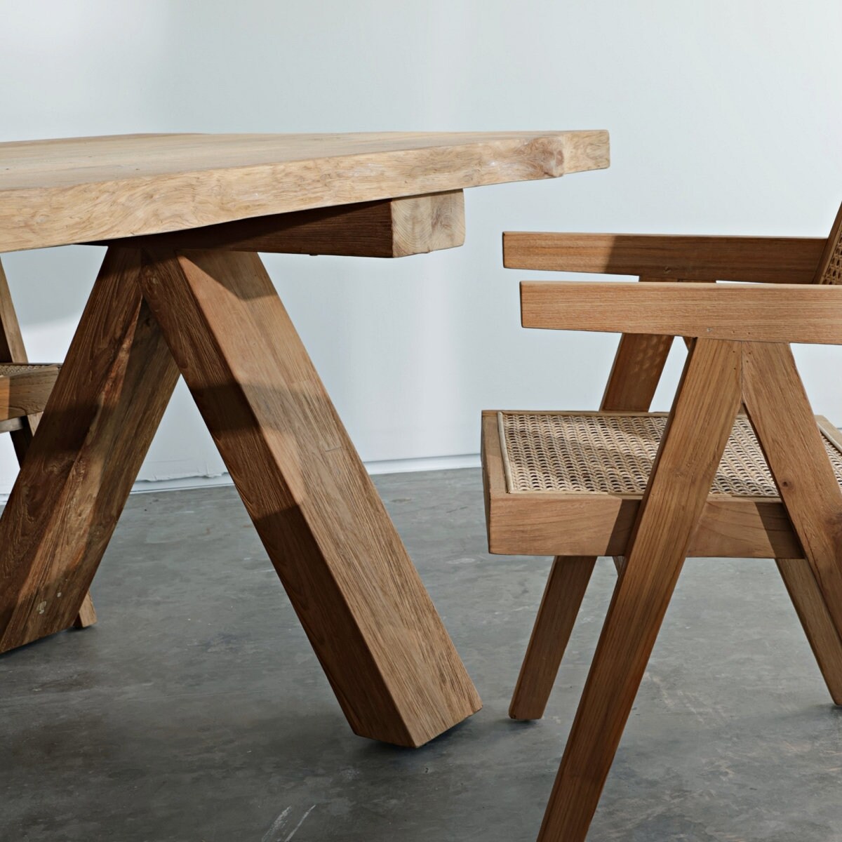 Handcrafted Solid Teakwood Dining Table FSC Certified Reclaimed Wood ...