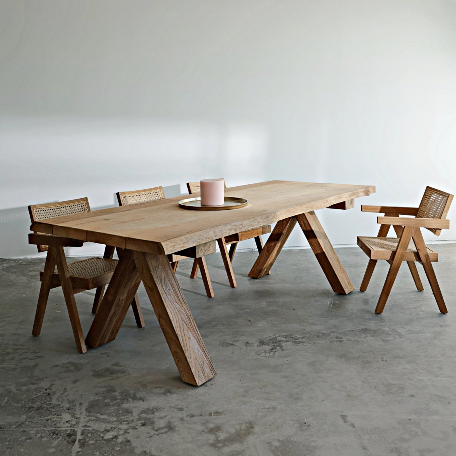 Handcrafted Solid Teakwood Dining Table FSC Certified Reclaimed Wood ...