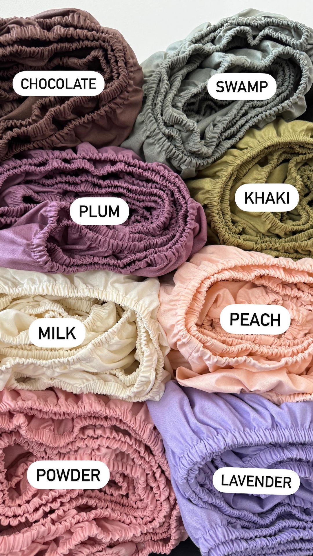 Solid Color Fitted Sheet - Elastic Bed Sheet for Comfortable Sleep ...