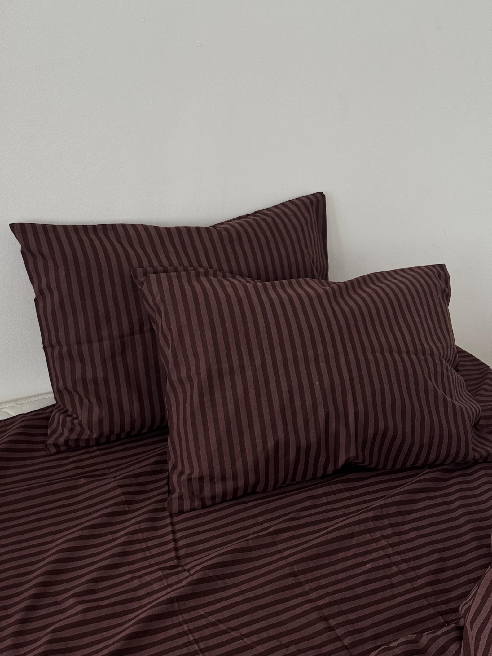 Set of 2 Striped Pillowcases 100% Cotton. Ruffled Pillowcases. Custom ...