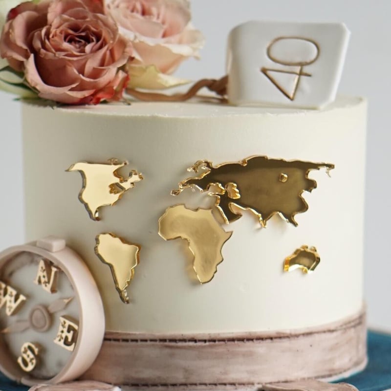 Globe Cake Topper - Etsy
