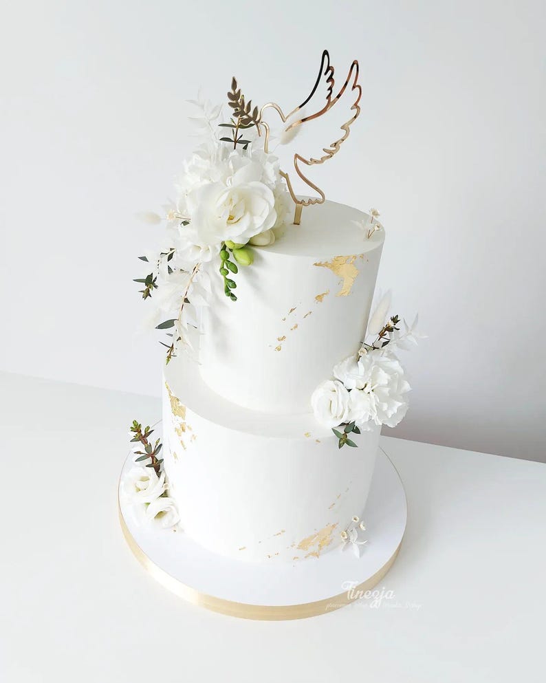 MINIOWELOVE | Cake Topper Linear DOVE | DOVE for Cake | Communion ...