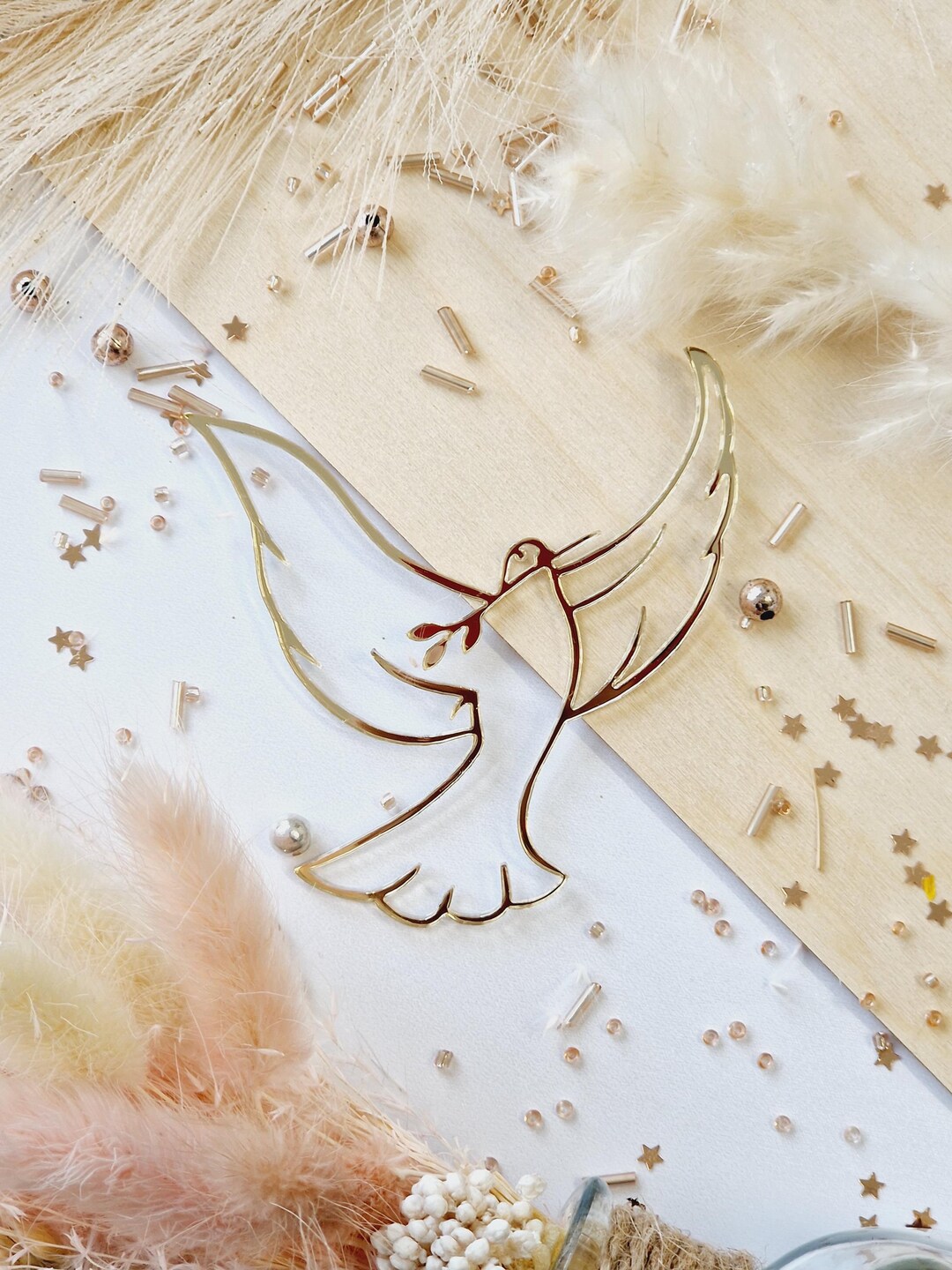 MINIOWELOVE | Cake Decor Linear DOVE | Dove Cake Topper | Taube Cake ...