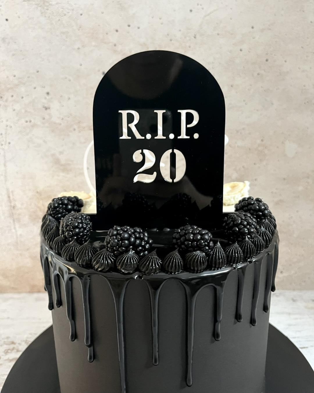 MINIOWELOVE | Cake Topper RIP + Number | Birthday Topper R.I.P for Cake ...