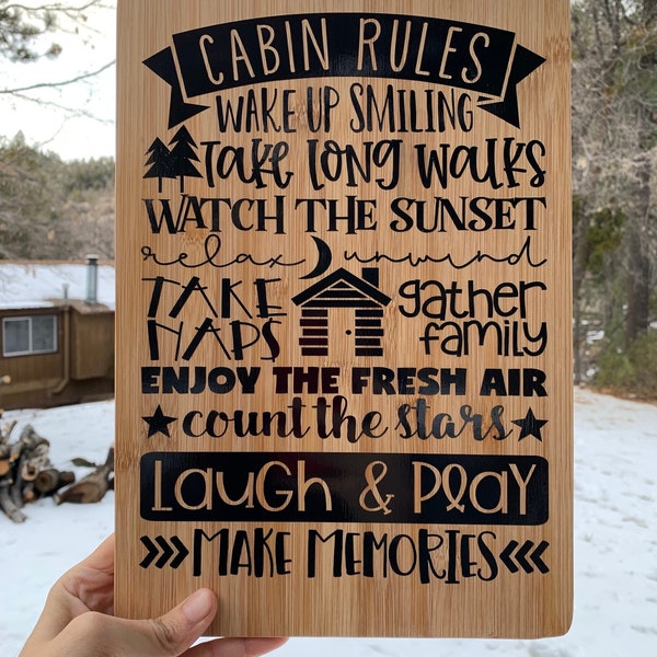Cabin Rules - Etsy