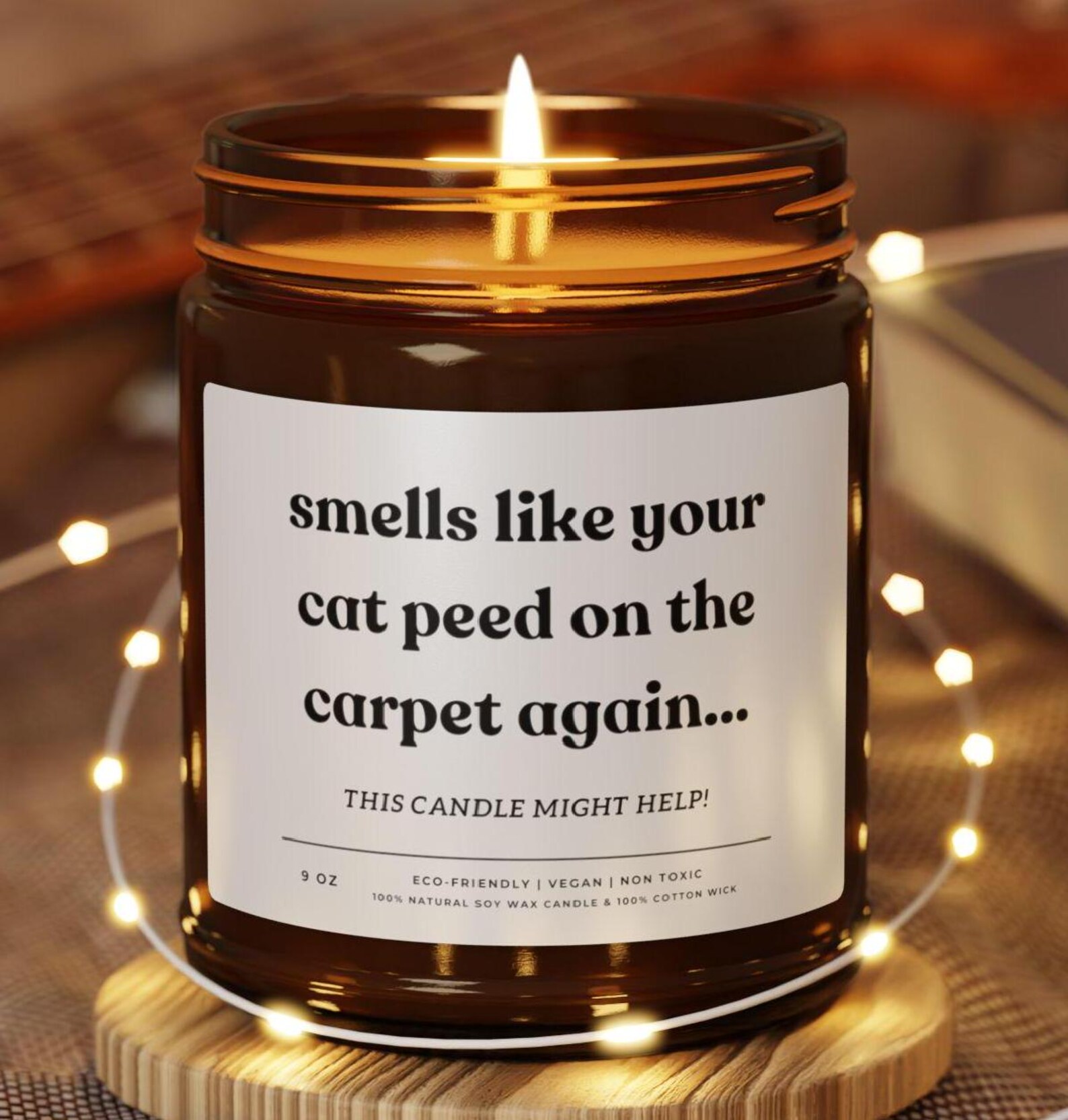 Funny Cat Owner Scented Soy Candle, Smells Like Your Cat Peed on the ...