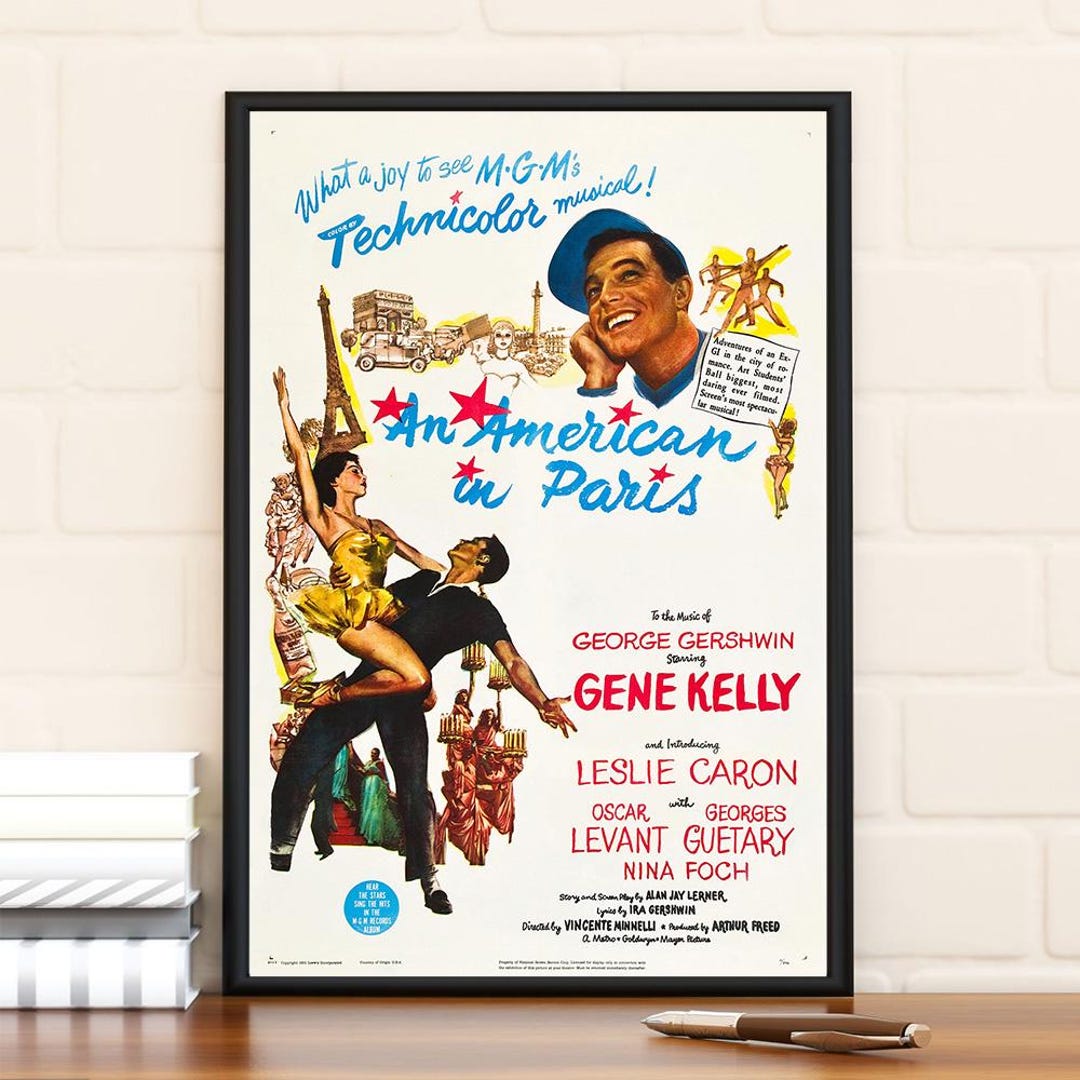 An American in Paris Movie Poster, Limited Edition Collectibl Room ...