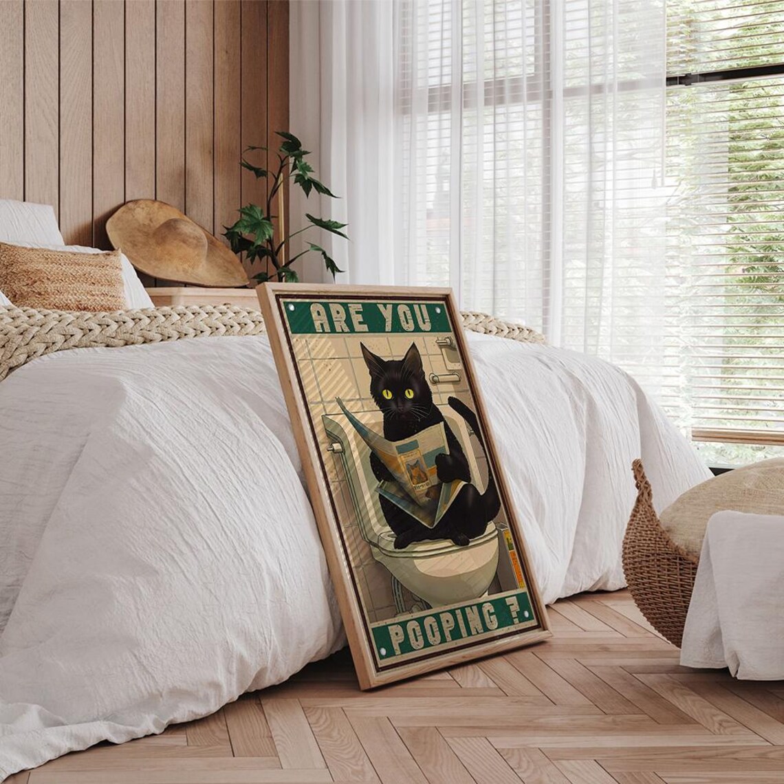 Vintage Are You Pooping Funny Bathroom Poster, Limited Edition ...