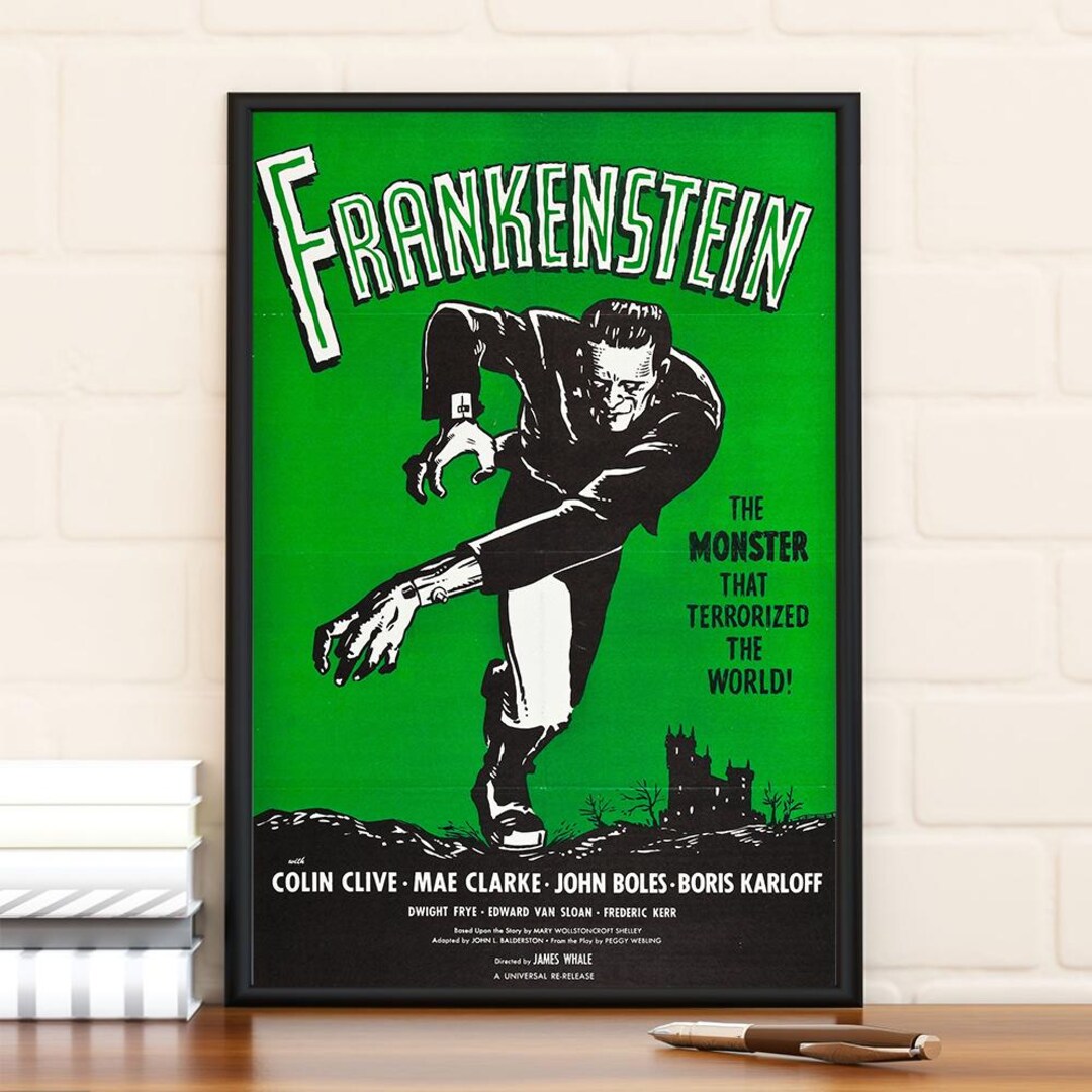 Frankenstein Classic Vintage Style Poster, Limited Edition Collectibl ...
