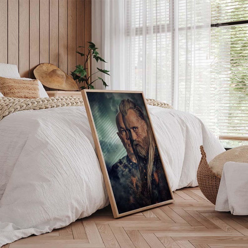 Ragnar Lothbrok Poster, Vikings TV Show Art Print, Limited Edition ...