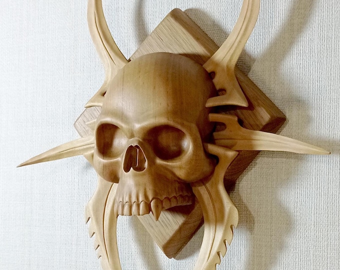 Skull. Wall Decor. Decorative Skull. Handmade Carving. Skull Wall Art ...