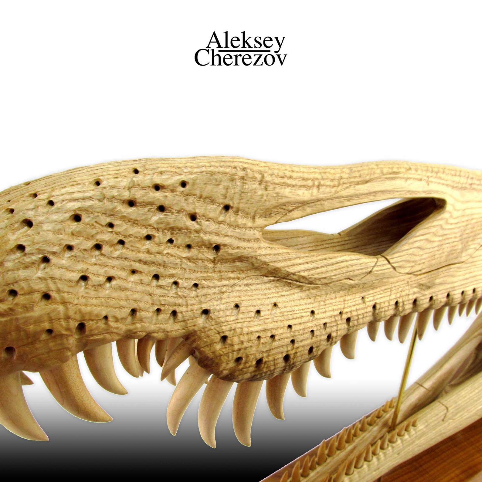 Wooden Suchomimus Dinosaur Skull, Paleontologi, Loft Tabletop Sculpture ...
