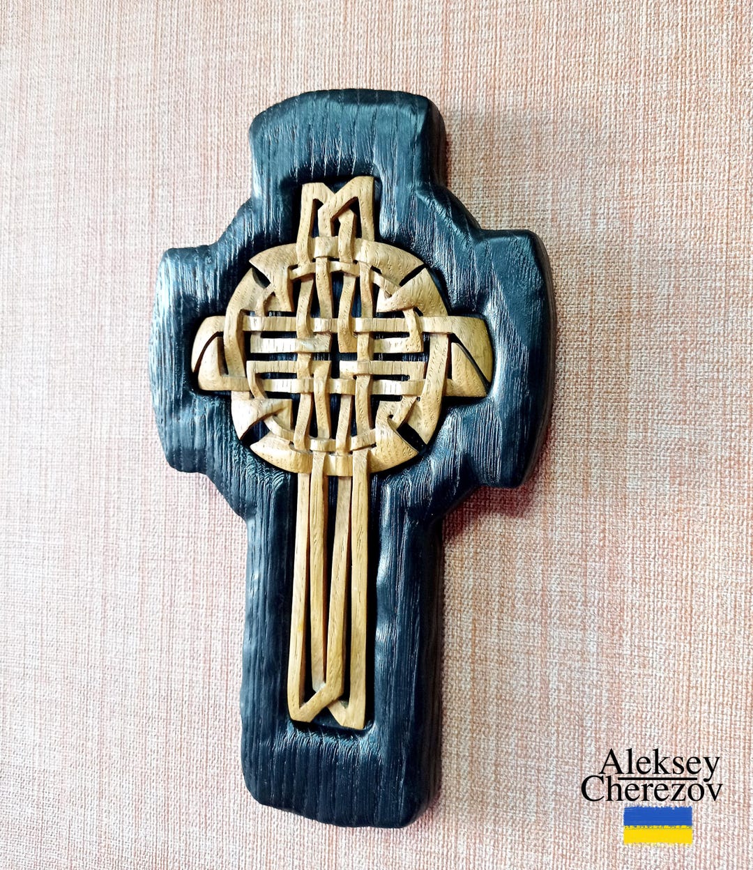 Hand Carved Oak Celtic Cross: Wall Art Decor - Etsy