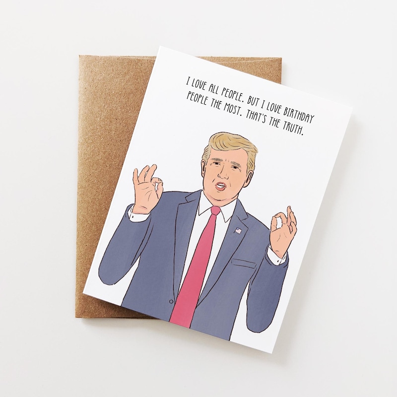 Trump Birthday Card - Etsy