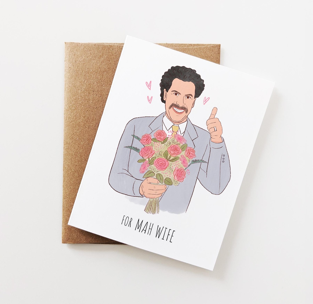 Borat Wedding Card, Funny Borat Valentines, Foy Mah Wife, Wedding ...