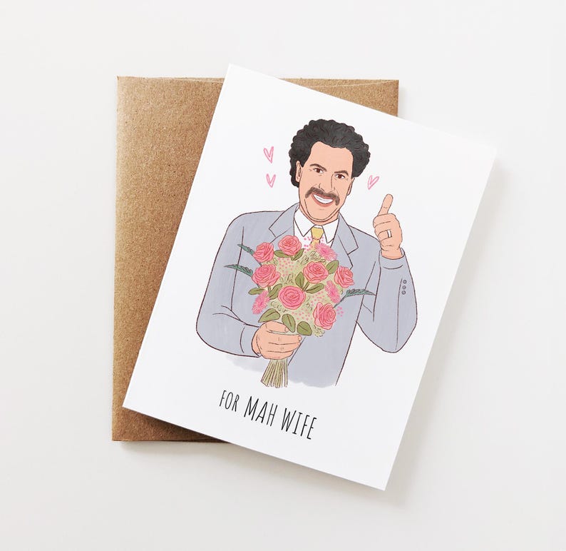 Borat Wedding Card, Funny Borat Valentines, Foy Mah Wife, Wedding ...
